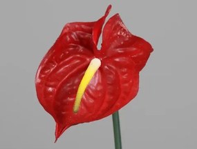 Umělá květina Anthurium 65 cm, červená