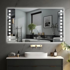 IREDA Koupelnové zrcadlo s LED osvětlením, 80 x 60 cm DF95793