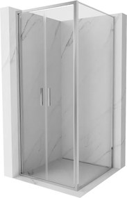 Mexen Exo, výklopná sprchová kabina, dveře 110 cm + boční stěna 110 cm, transparentní sklo, chrom, 814-110-110-01-00