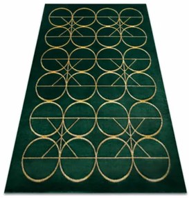 Koberec EMERALD exkluzivní 1010 glamour, styl kruhy flekově zelený/zlatý
