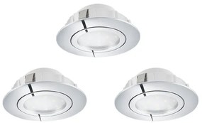 Eglo 78761 - SADA 3x LED Stmívatelné podhledové svítidlo PINEDA 1xLED/6W/230V