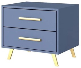Noční stolek PORTO - pastelově modrá