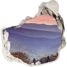 Wallmuralia Nálepka fototapeta 3D Západ slunce hory 75x75 cm