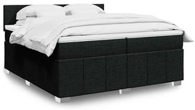 Box spring postel s matrací černá 200x200 cm textil 3289470