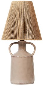 Keramická stolní lampa taupe LARISSOS Beliani