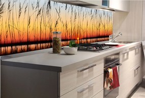 DIMEX | Fototapeta do kuchyně Západ slunce KI-180-129 | 180 x 60 cm | červená, žlutá, oranžová