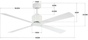Lucci Air 210521 - Stropní ventilátor AIRFUSION CLIMATE dřevo/bílá + DO