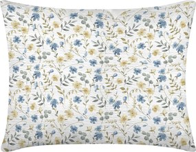 Krepový perkálový povlak na polštář Bloom - bílý Velikost: 70 x 90