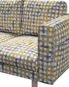 Potah na pohovku IKEA Norsborg 3-místná barva modrá látka pletený vzor, vzorované