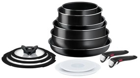 Hliníková sada nádobí 13 ks INGENIO EASY COOK &amp; CLEAN BLACK L1549023 – Tefal