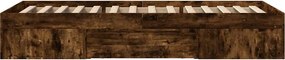 Rám postele bez matrace kouřový dub 90x190 cm kompozitní dřevo 3295524