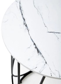 Odkládací stolek NUBIRA 40 cm černý/bílý