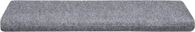 Schodové rohože samolepicí 15 ks 65 x 21 x 4 cm světle šedé s obdélníkovým okrajem 134564