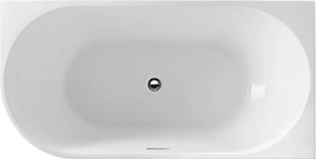 Aqualine Aqualine, TIBERA R rohová stojící vana 150x75cm, bílá, E1037