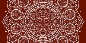 Obraz jemná etnická Mandala v bordovém provedení Varianta: 100x50