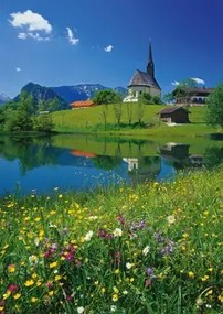 SCHMIDT Puzzle Inzell, Einsiedlhof a kostel sv. Mikuláše / 1000 dílků