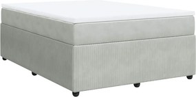 Box spring postel s matrací světle šedá 140x190 cm samet 3285638
