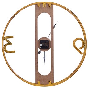 Nástěnné hodiny ø 50 cm světlé dřevo MULHOUSE Beliani