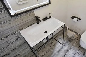 Hansgrohe Metropol, umyvadlová baterie 110 s výpustí Push-Open, černá matná, 32507670