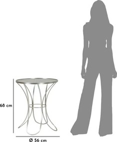 Odkládací stolek Trixy 56 cm stříbrný