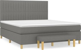 Box spring postel s matrací tmavě šedá 160x200 cm textil 3137326