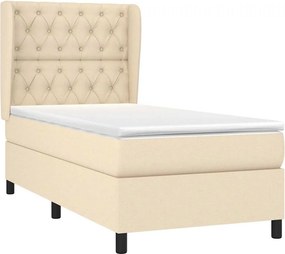 Box spring postel s matrací krémová 80 x 200 cm textil 3128162