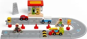 Bigjigs Rail Dřevěná sada příslušenství silnice / od 3 let