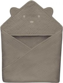 Dětská osuška lionelo muslin hooded towel beige cappuccino