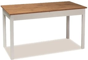 MAXIVA Jídelní stůl - ADAM, 100x60, dub lancelot/bílá