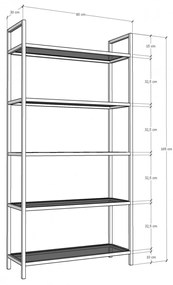 Knihovna Klef černá