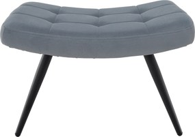 Křeslo s podnoží, šedá Velvet látka/černá, HABEN
