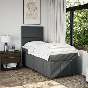 Box spring postel s matrací tmavě šedá 80 x 200 cm textil 3291489