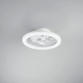 FAN LED-ETESIA-W-FAN Stropní svítidlo ETESIA s ventilátorem bílá, hliník/akrylát, 30 W, 3300 lm, CCT, 17 x 49 x 49 cm - FANEUROPE