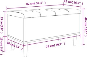 vidaXL Úložná lavice 82 x 42 x 46 cm kompozitní dřevo [835079] Barva: hnědý dub