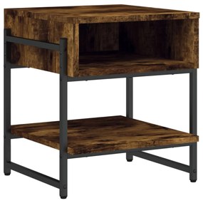 Konferenční stolek kouřový dub 40 x 40 x 45 cm kompozitní dřevo - Default Title
