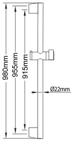 Sapho Amy 1202-20 sprchová souprava 890 mm chrom