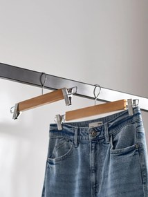 Sinsay - Dřevěná ramínka s klipsy 2 pack - béžová
