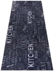 Hanse Home, Běhoun Cook & Clean 105731 Black White, 50x150, černá, černobílá, kuchyně