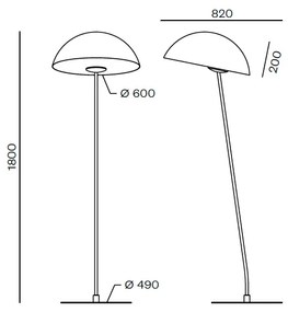 LND Design LFM600 Stojací lampa, bílá