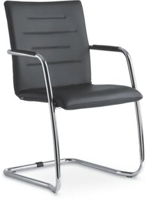 LD seating Oslo 225-N4 - Konferenční židle  - koženka šedá