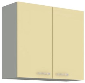 Horní kuchyňská skříňka Karmen 80 G-72, 80 cm, šedá/krémová