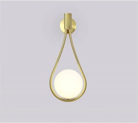 Toolight - skleněná nástěnná lampa E27 60W APP603-1W, zlatá, OSW-08996