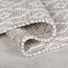 Flair Rugs, Ručně tkaný kusový koberec Nur Wool Dream Natural, 80x150, béžová, ložnice