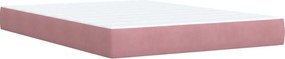 Box spring postel s matrací růžová 160x200 cm samet 3286359