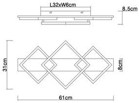 Globo 67294D2 - LED Stropní svítidlo BEATRIX LED/24W/230V