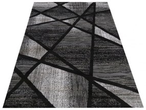 Originální vzorovaný koberec v šedě černé kombinaci Šířka: 80 cm | Délka: 150 cm