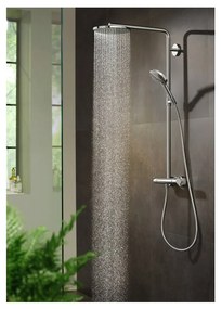 Hansgrohe Raindance Select S, Showerpipe 240 1jet PowderRain s termostatem, kartáčovaný černý chrom, HAN-27633340