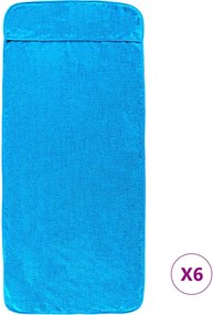 Plážové osušky 6 ks tyrkysové 60 x 135 cm textil 400 GSM 3157061