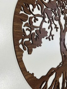 dřevo života Dřevěný strom na zeď STROM ŽIVOTA Barevný vzor: Horský dub, Rozměry Ø: 40