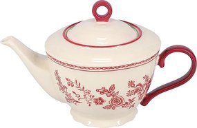 Vínová/slonovinová porcelánová konvice na čaj 920 ml Cyril – S|P Collection